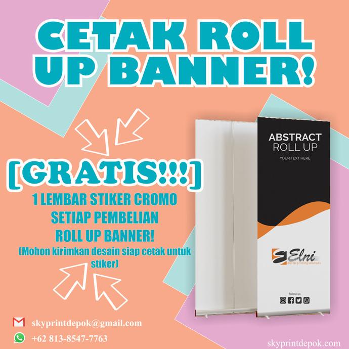 Jual CETAK ROLL UP BANNER FLEXI CHINA DAN ALBATROS ( UK. 60x160 dan 80x200) | Shopee Indonesia