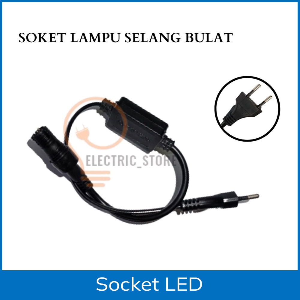 Jual Chakasu Socket Lampu Selang / Plug Cord Kabel Colokan Lampu Selang ...