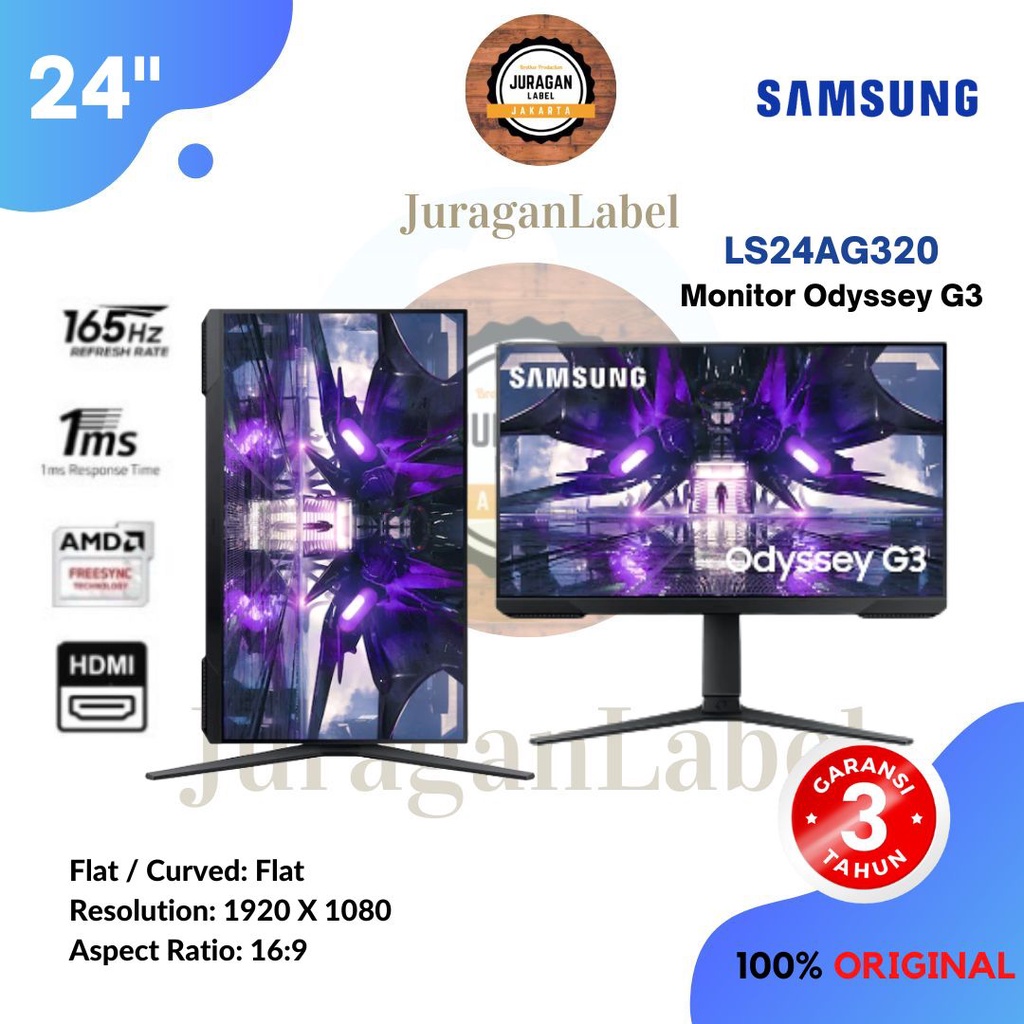 Jual Monitor Samsung 24" Inch Gaming Odyssey G3 LS24AG320 Garansi Resmi ...