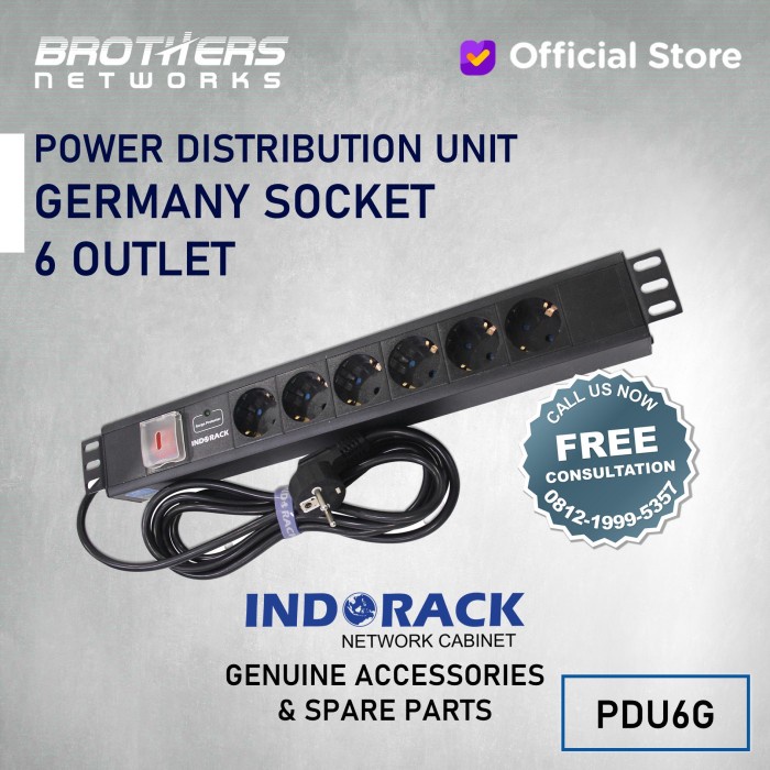 Jual PDU 6 OUTLET PDU6G - COLOKAN LISTRIK INDORACK STOP KONTAK RACK ...