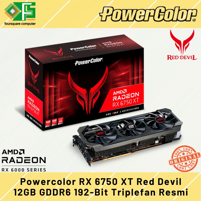 Jual VGA Powercolor Radeon RX 6750 XT Red Devil 12GB GDDR6 192-Bit ...