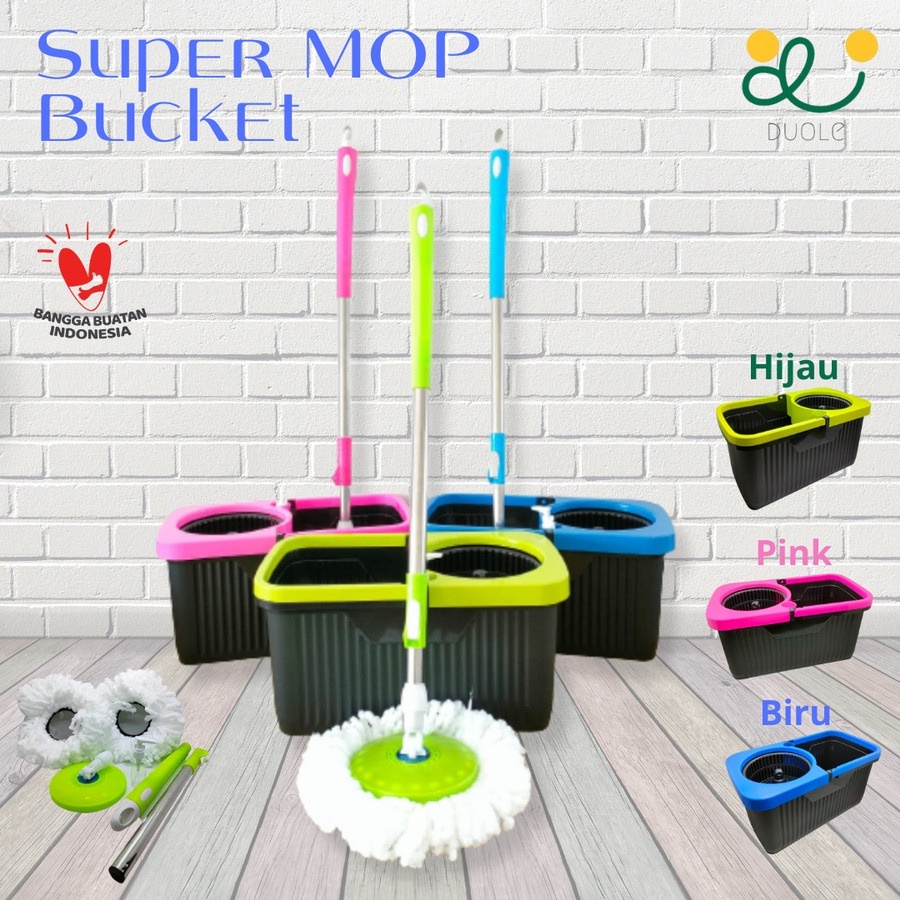 Jual Alat Pel Lantai SuperMOP Kloken Cleaning Turbo Spin Mop Pel-an ...