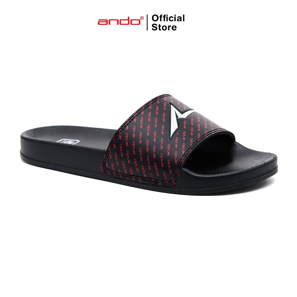 Jual Ando Official Sandal Selop Slip On Blezz Pria Dewasa - Hitam/Merah ...