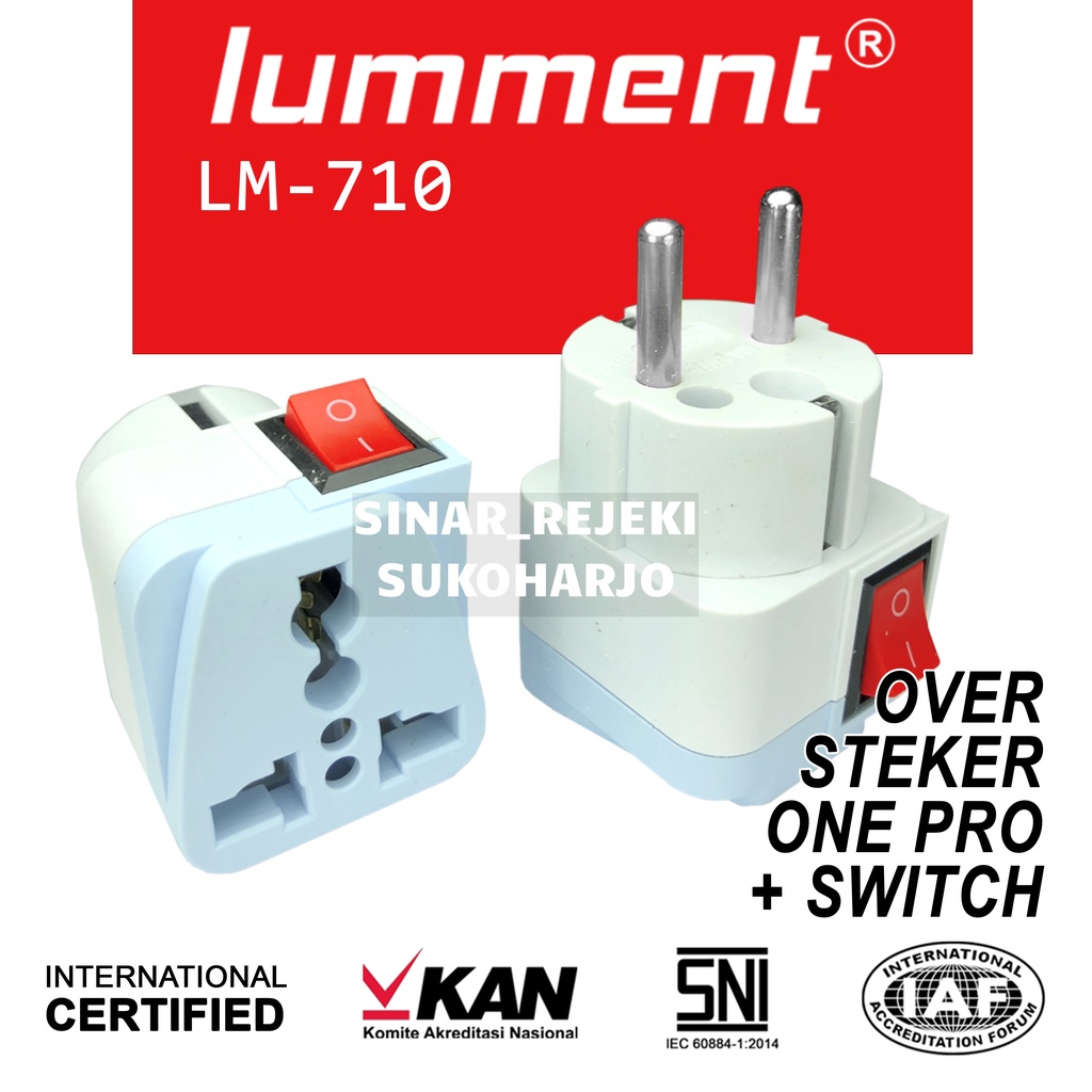 Jual Lumment Over Steker + Switch One Pro Adaptor Kaki 3 ke 2 Travel ...