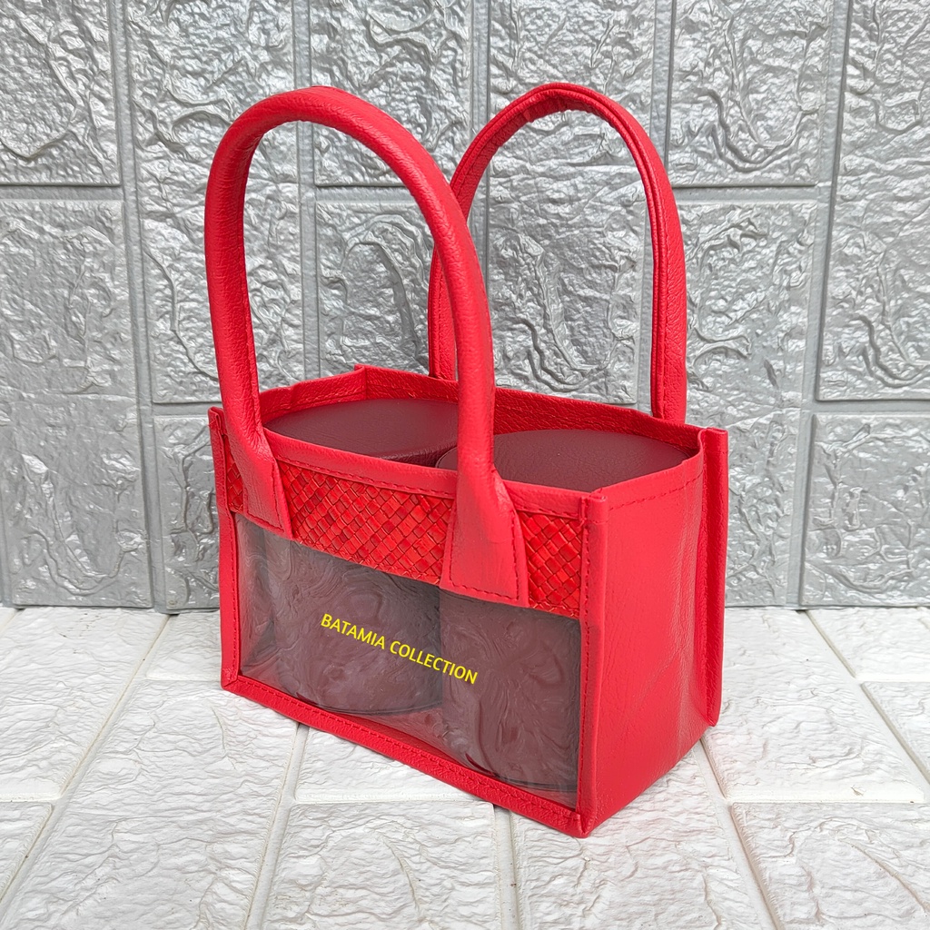 Jual Tas Parcel Mika Anyaman (Merah) Untuk Isi 2 Toples Model Panjang ...