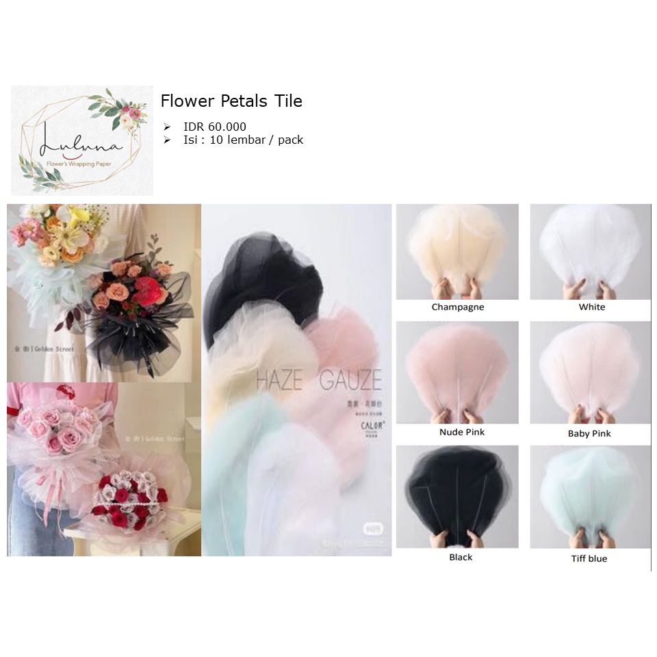 Jual Flower Petals Tile/wrapping paper/kertas kado/kertas bunga buket ...