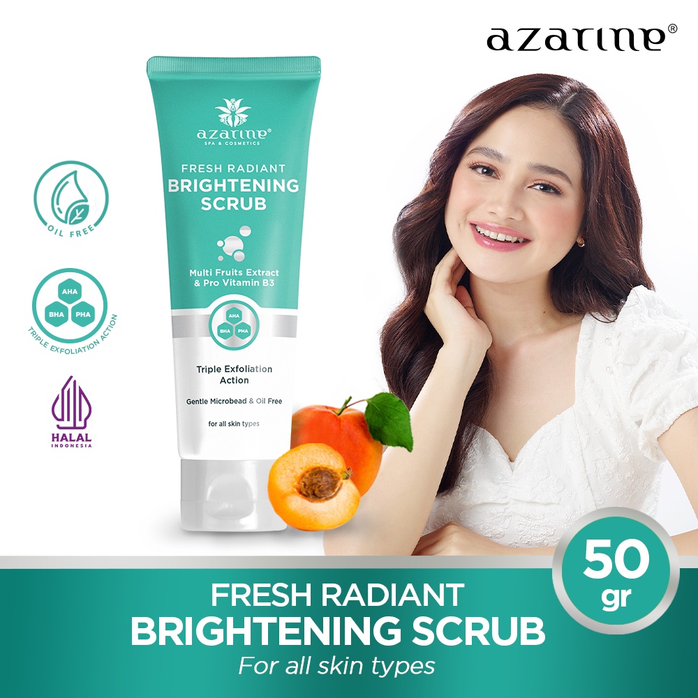 Jual Azarine Fresh Radiant Brightening Scrub /Eksfoliasi 50 ml | Shopee ...
