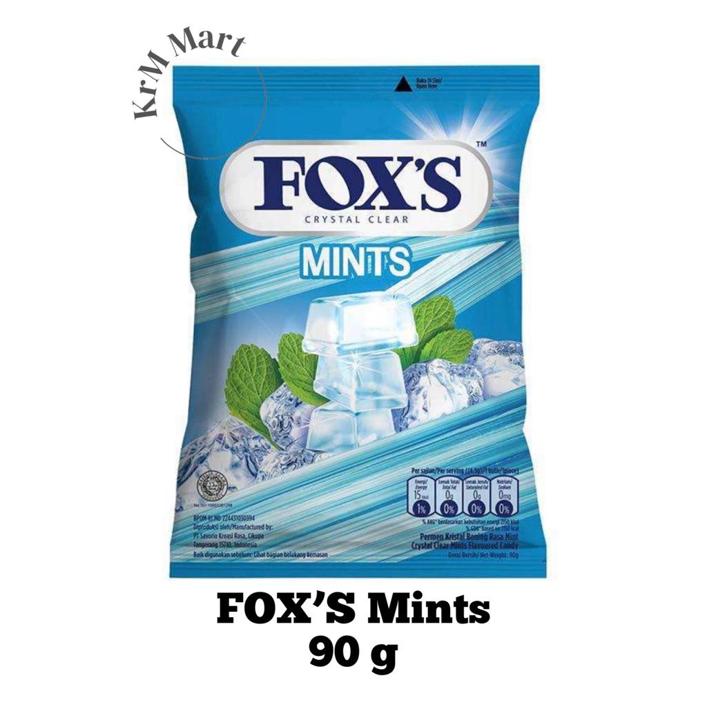 Jual Permen FOX Mints 90 gr 1 bungkus fox's kristal bening mint bag ...