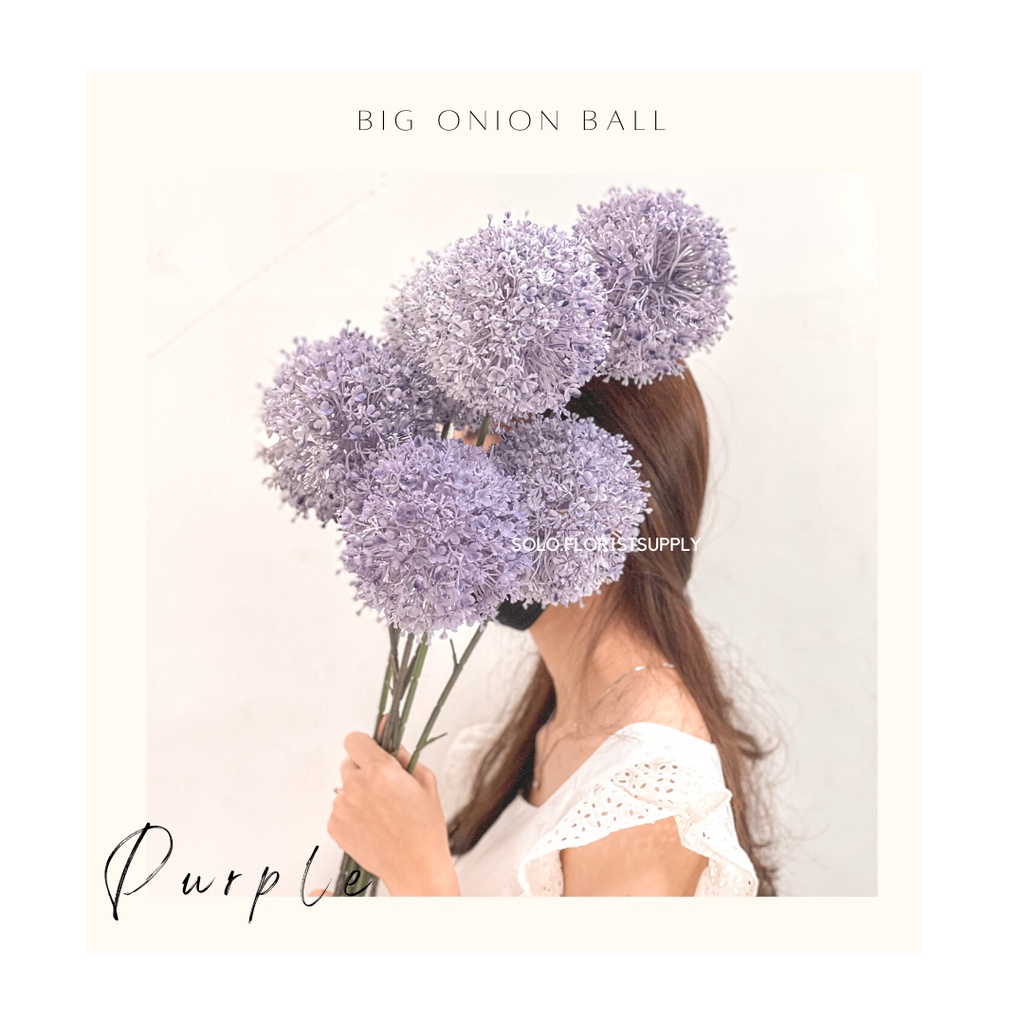 Jual BIG ONION BALL DANDELION ARTIFICIAL BUNGA BULAT BIG ENTON BALLS ...