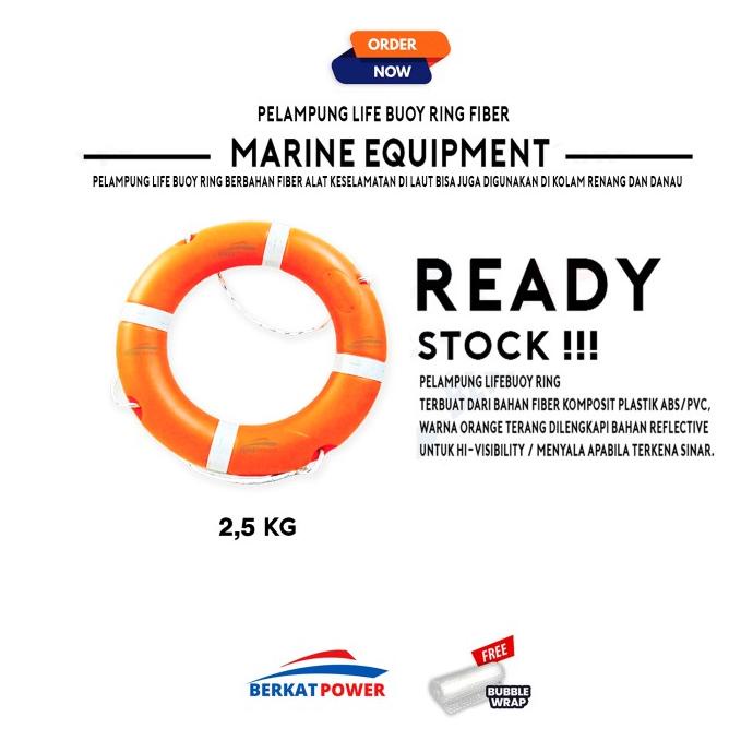 Jual DISKON!!! PELAMPUNG BAN LIFE BUOY RING FIBER SOLAS 2,5 KG | Shopee Indonesia