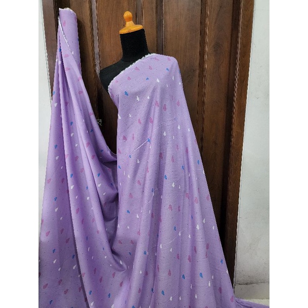 Jual Kain Rayon Viscose Awan Ungu (1m) | Shopee Indonesia