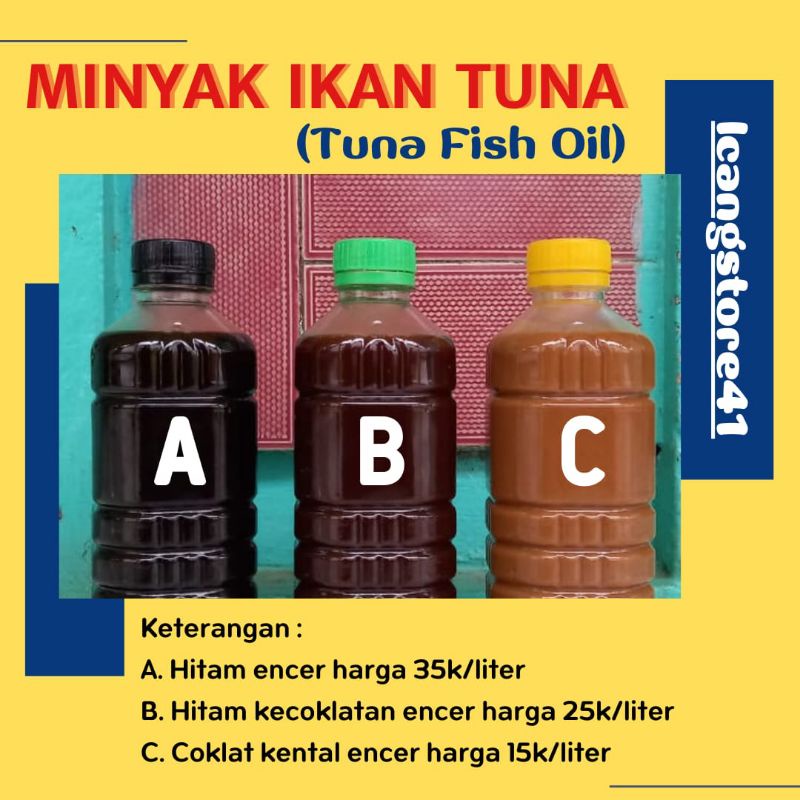 Jual minyak ikan tuna kemasan 1 liter 100% asli grade 1-3 | Shopee ...