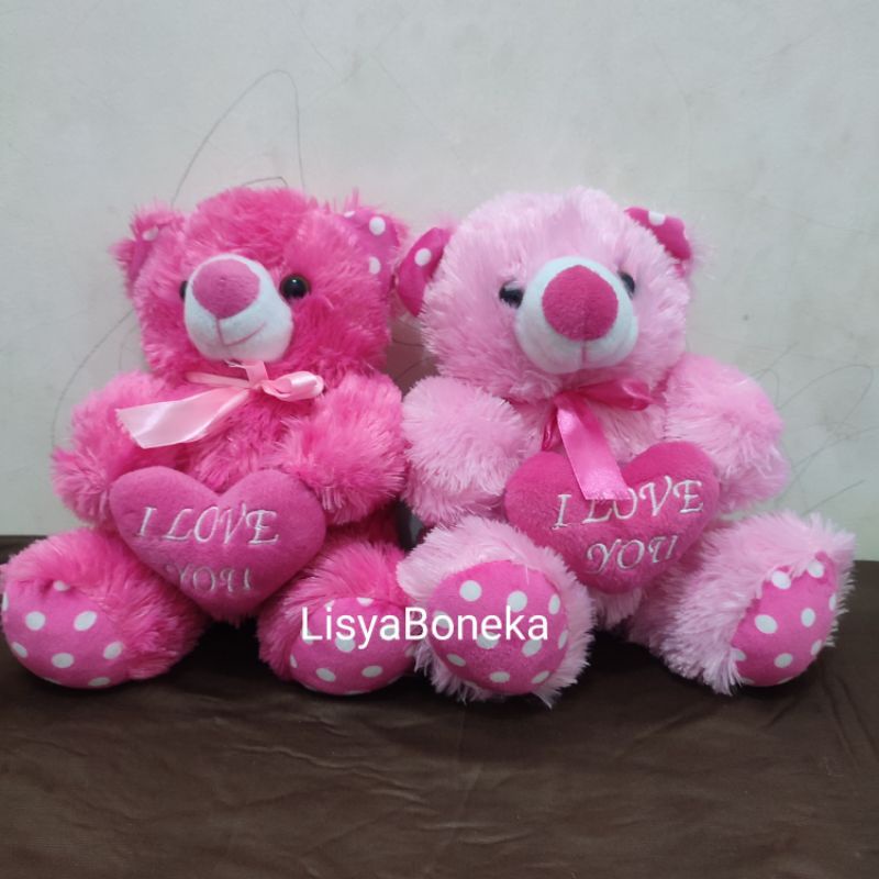 Jual Boneka bear love 35cm cocok untuk kado ulang tahun bahan halus SNI ...