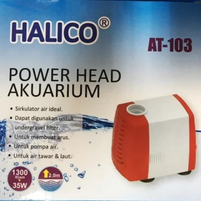 Jual Pompa Aquarium Hidroponik 103 Halico At-103 25W 2Mtr 1300 Ltr | Shopee Indonesia