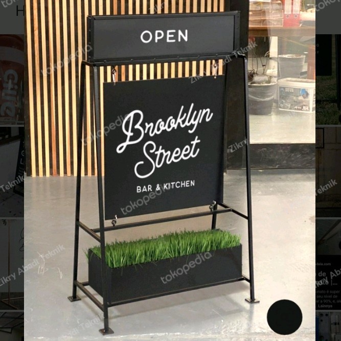 Jual Paja Papan Plang Nama Frame Besi Papan Plang Cafe Papan Plang ...