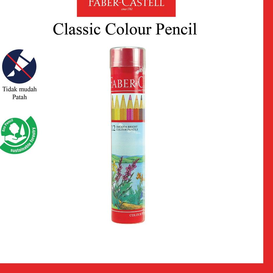 Jual Super Bonus Pensil Warna Faber Castell Classic 12 Warna Ukuran ...