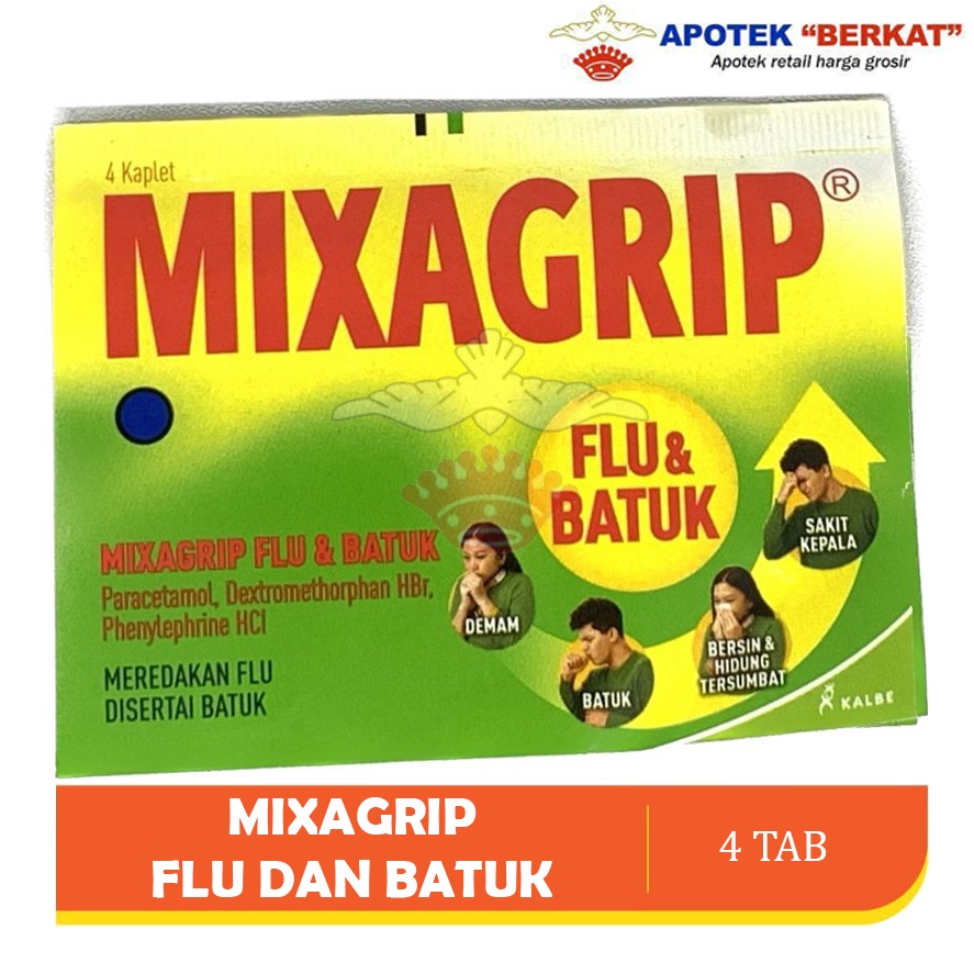 Jual Mixagrip Flu & Batuk 4 Kaplet - Meredakan Flu dan Batuk | Shopee ...