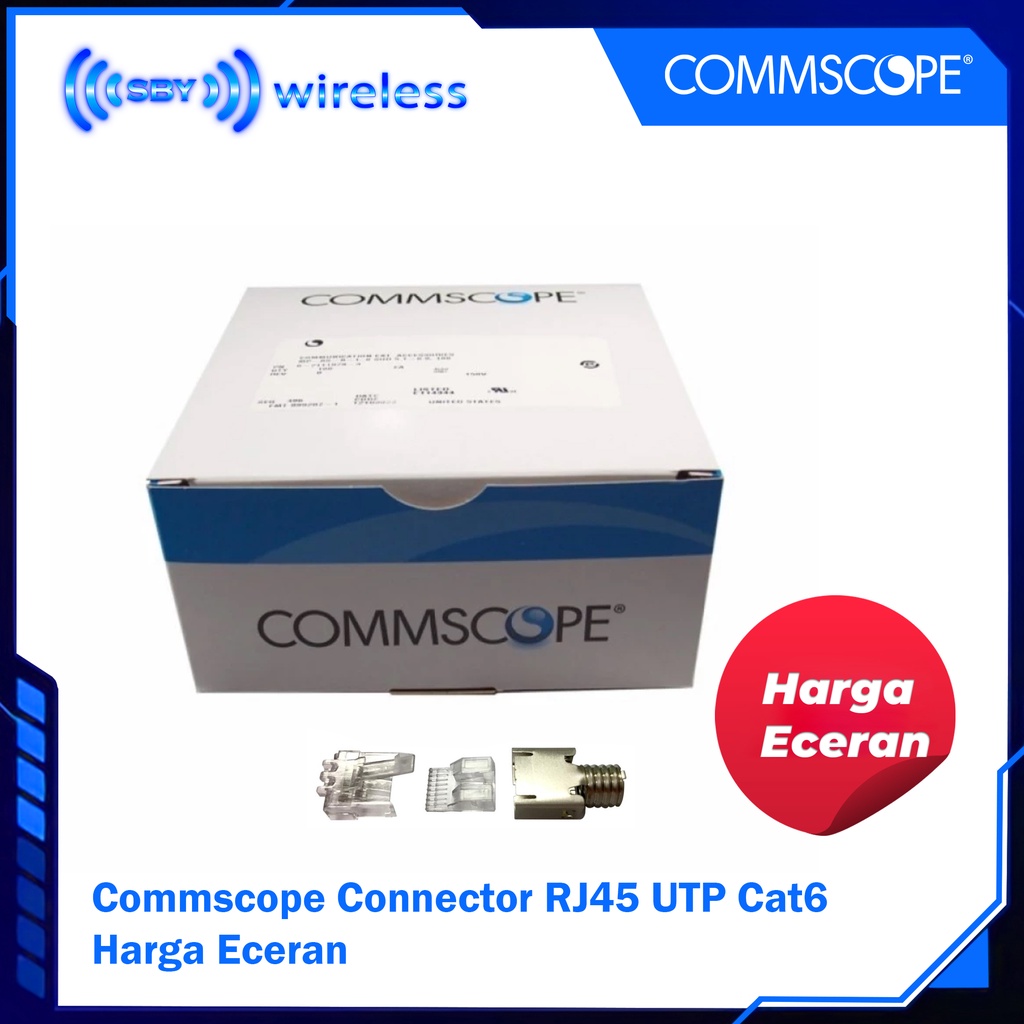 Jual Konektor RJ45 UTP Cat6 Commscope Connector Eceran | Shopee Indonesia