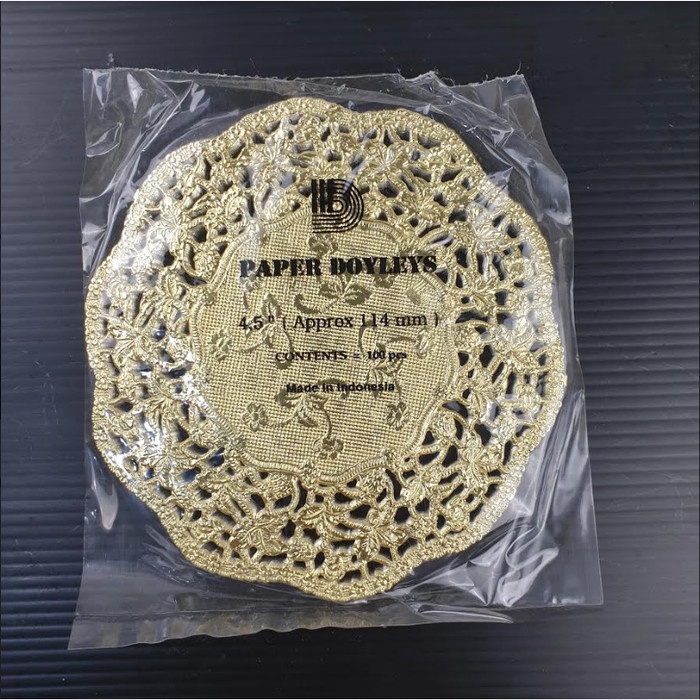 Jual Gat Doyley Paper Gold 4,5Inch Doyles Paper Alas Toples Doiley ...