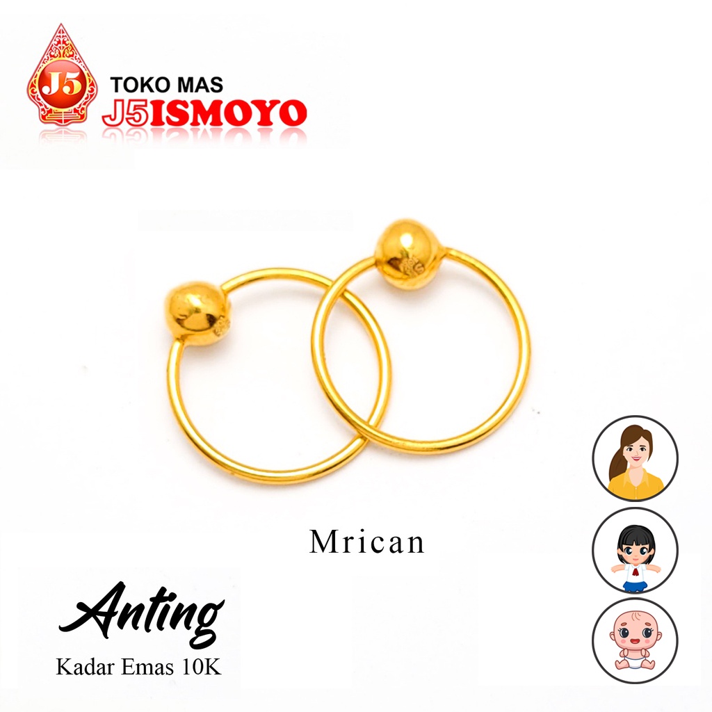 Jual Anting Emas Mrican Polos Bisa buat bayi anak J5 Ismoyo | Shopee ...