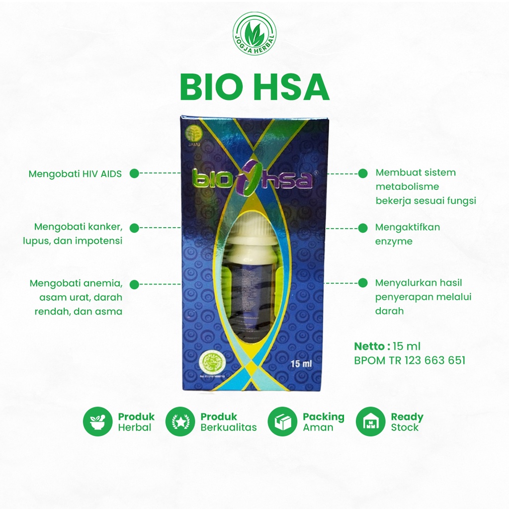 Jual Obat Tetes Herbal Bio HSA Original Halal MUI Segala Penyakit 100% ...