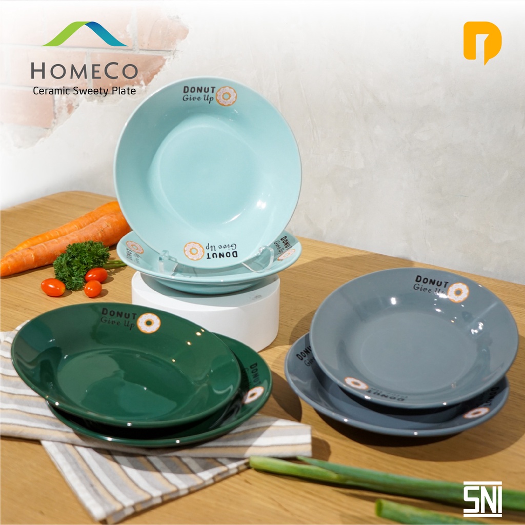 Jual HOMECO CERAMIC SWEETY PLATE | PIRING MAKAN MOTIF CANTIK | PIRING ...