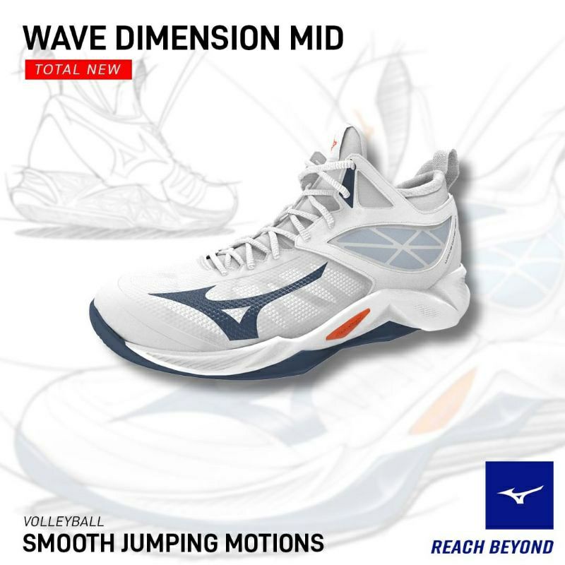 Jual Mizuno Sepatu Voli Wave Dimension MID Original100% V1GA224522 ...