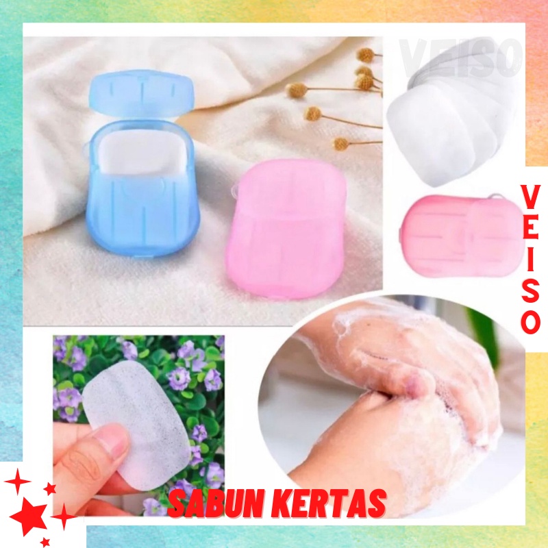 Jual VEISO_Sabun Kertas Cuci Tangan Mini Sabun Kertas Travelling ...