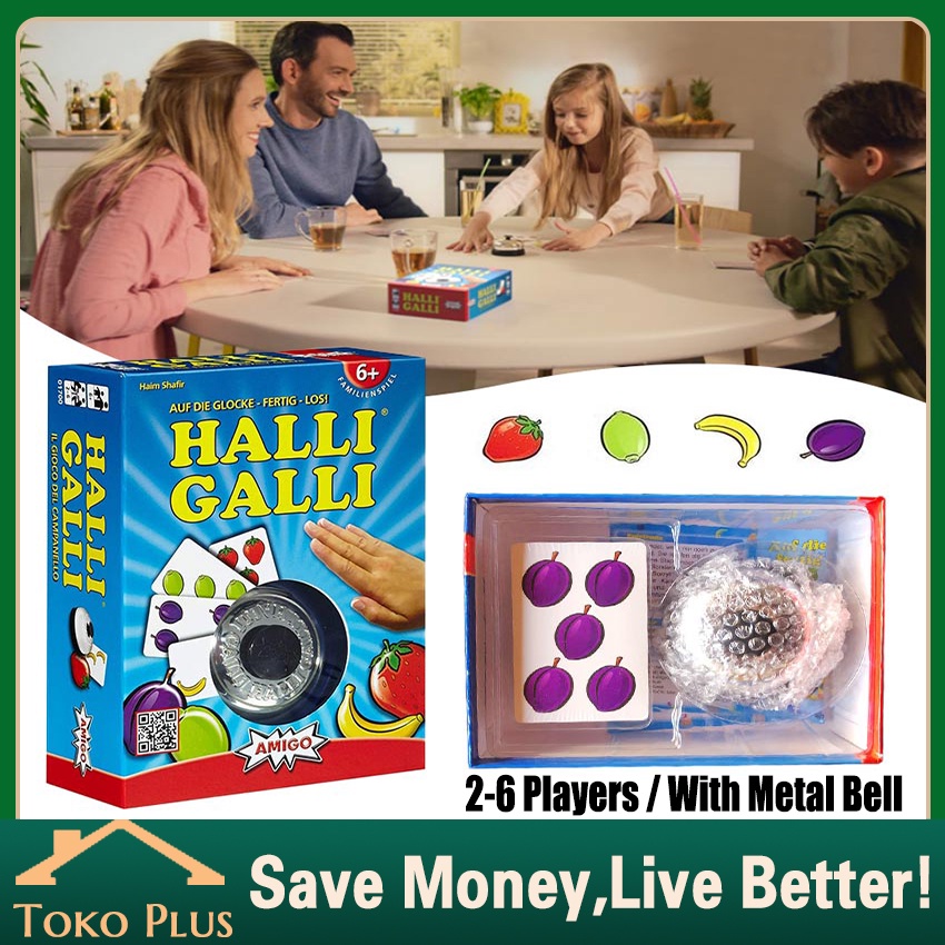 Jual Halli Galli Card Board Game 2-6 Players Cards Game With Metal Bell ...
