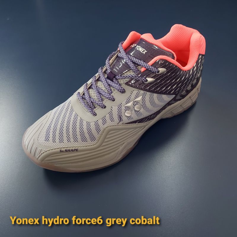 Jual SEPATU BADMINTON YONEX HYDRO FORCE 6 GREY COBALT ORIGINAL | Shopee ...