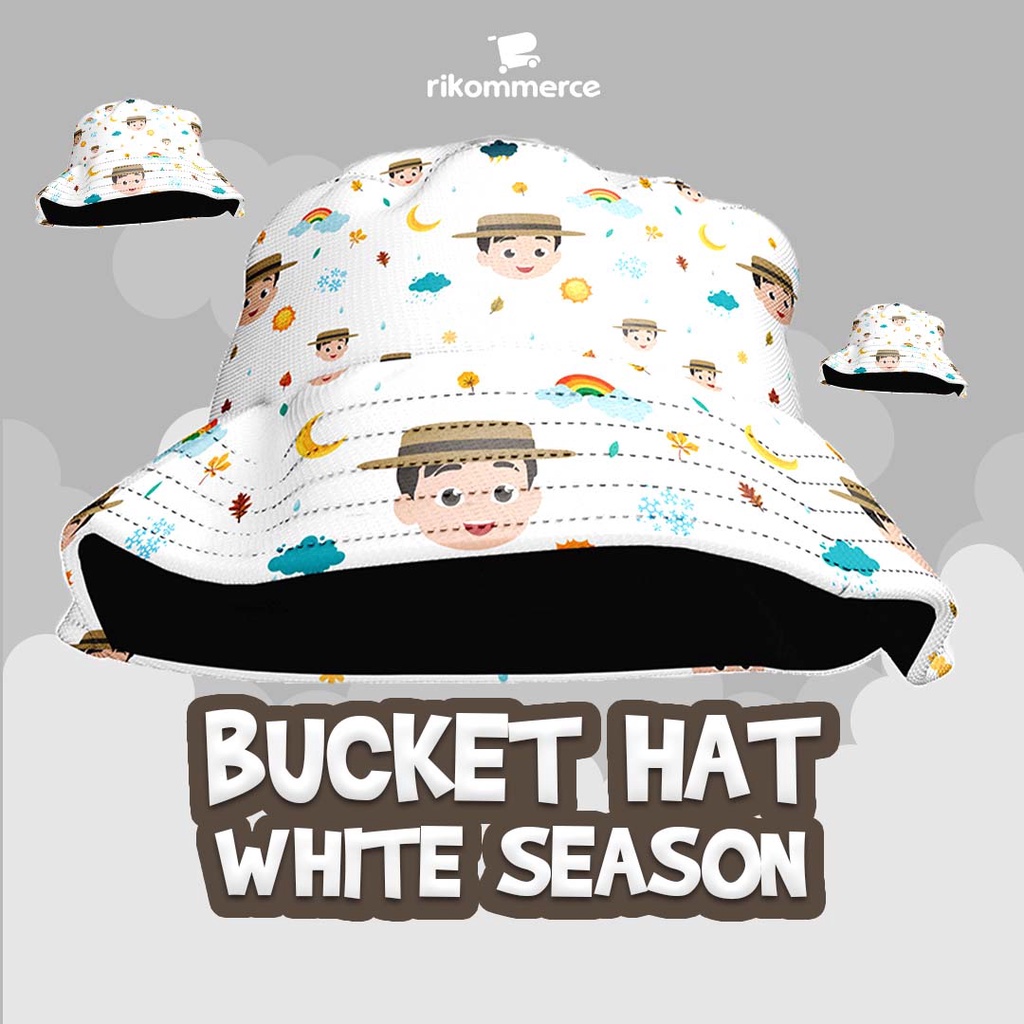 Jual Topi Riko The Series - Bucket Hat White Season | Shopee Indonesia