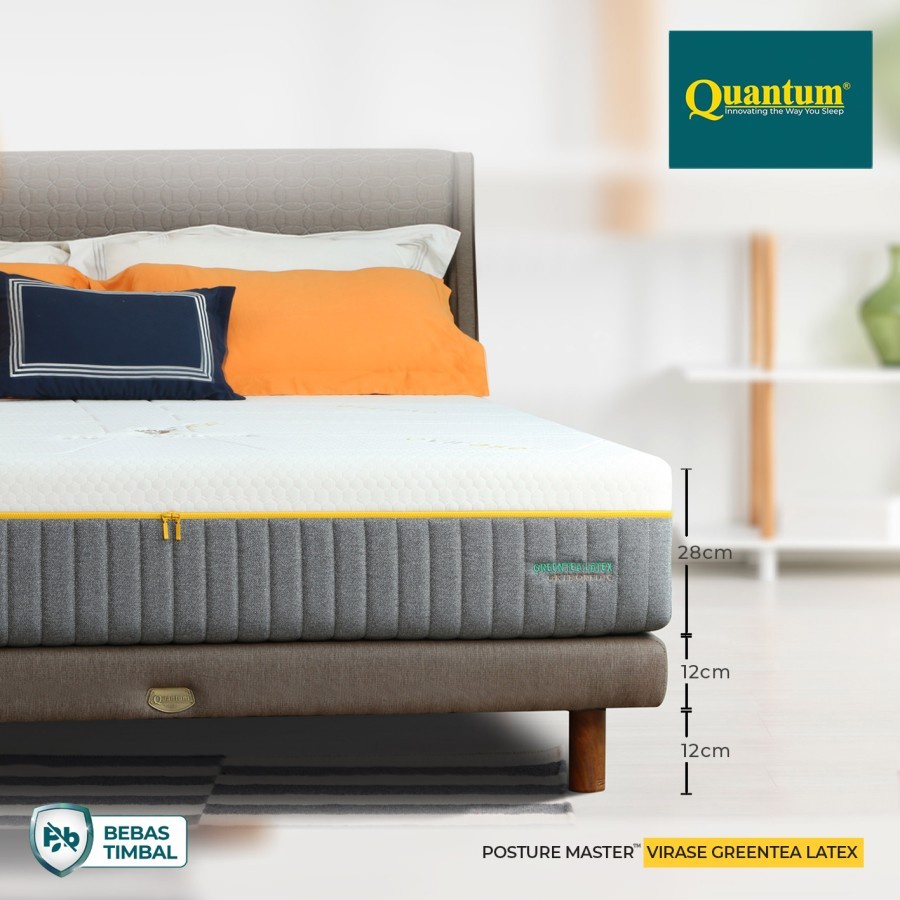 Jual Quantum Kasur Orthopedic Posture Master Greentea Latex Virase ...