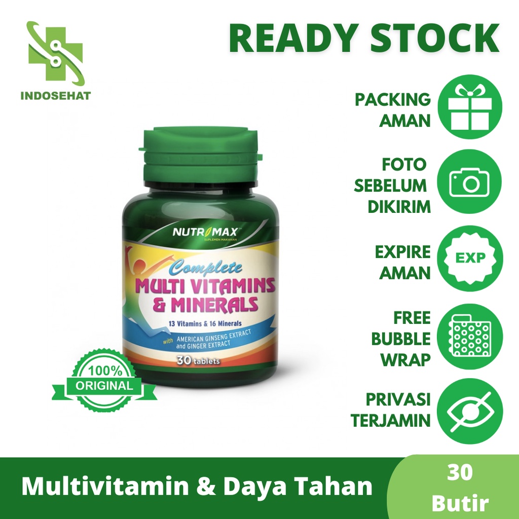 Jual Nutrimax Complete Multivitamins & Minerals 30 Tablet | Shopee Indonesia