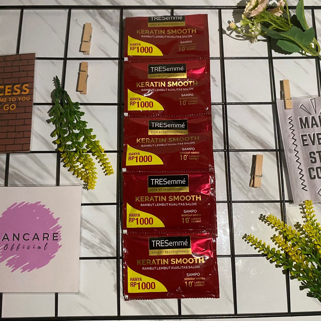 Jual TRESEMME SHAMPO KERATIN SMOOTH SACHET (ISI 12 PCS SASET) | Shopee ...