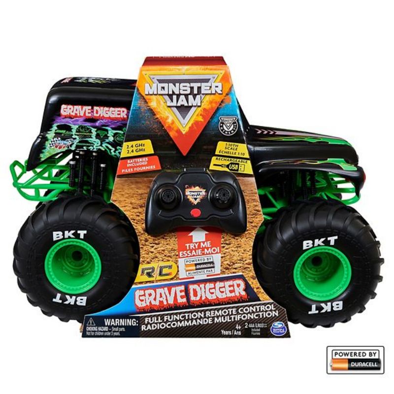 Jual Monster Jam Grave Digger RC 1:16 mainan kobil remote control besar ...