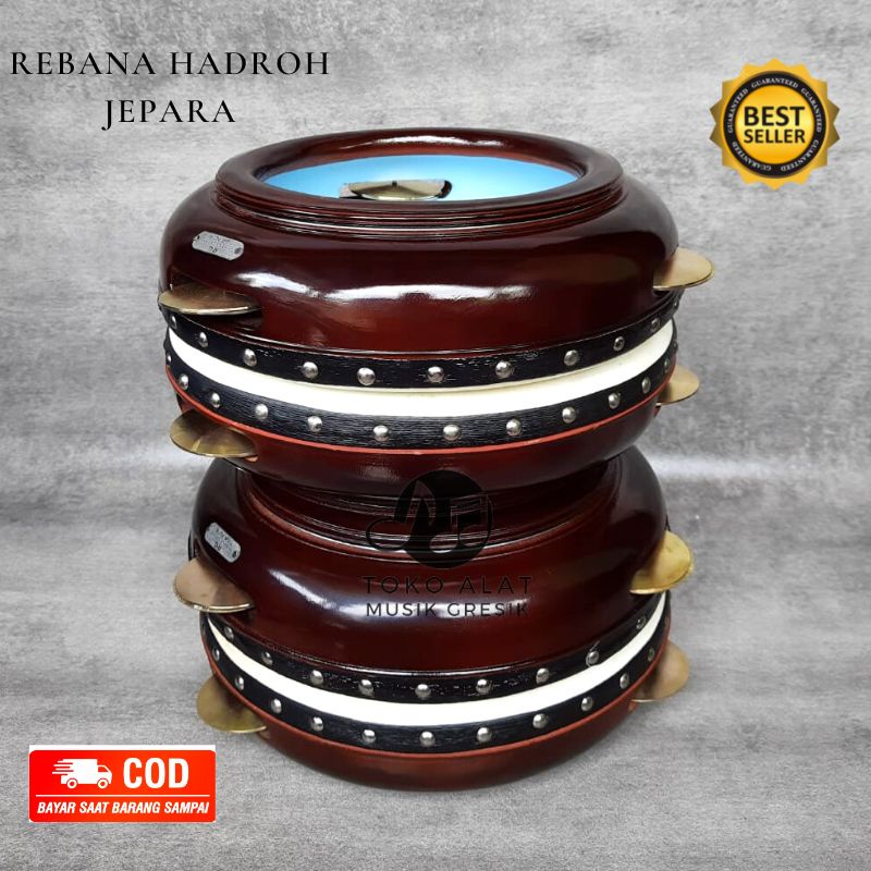 Jual rebana hadroh premium banjari hadroh 1 set isi 4 kencer kuningan ...