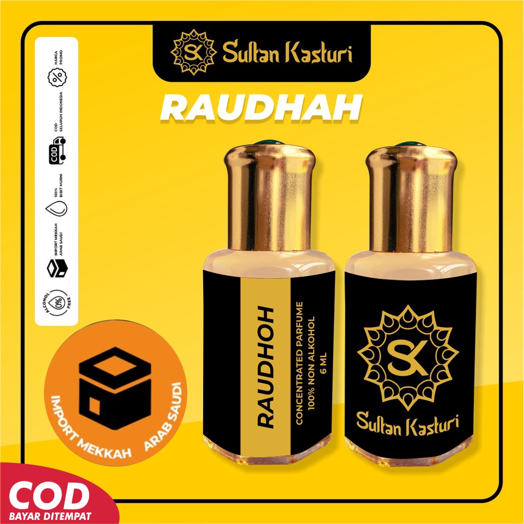 Jual Parfum Sholat Raudhah Minyak Wangi Raudhoh Original Sultan Kasturi ...