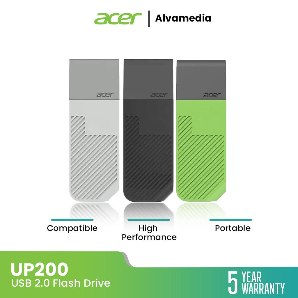 Jual FLASHDISK ACER UP200 USB 2.0 8GB 16GB 32GB 64GB / FLASHDISK USB ...
