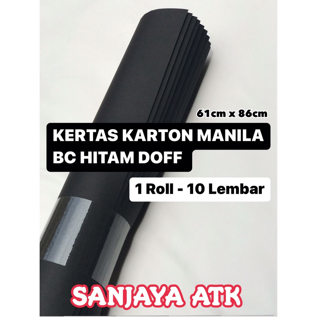 Jual Kertas Karton Manila BC Hitam Doff per roll 10 Lembar | Shopee ...