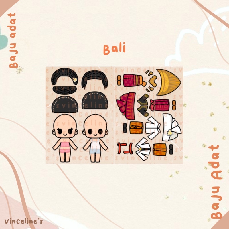 Jual Boneka Kertas Baju Adat [Budaya] Mainan jadul Bp | Bongkar Pasang ...