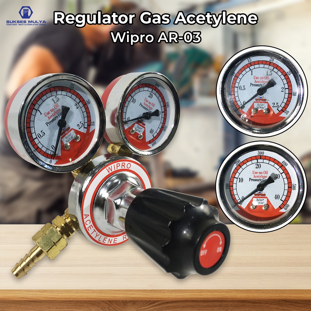 Jual Regulator Acetylene WIPRO AR-03 Regulator Las Asetilin Acetilin ...
