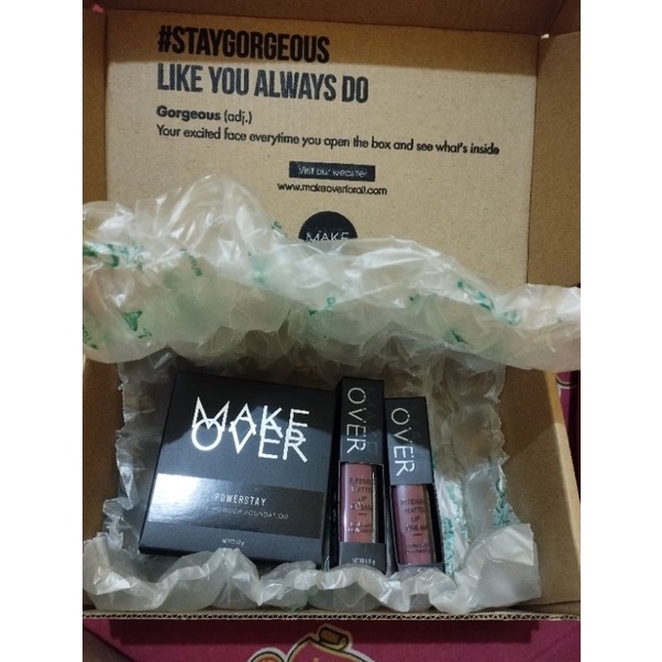 Jual MAKE OVER POWERSTAY MATTE POWDER FOUNDATION dan Lip matte make ...