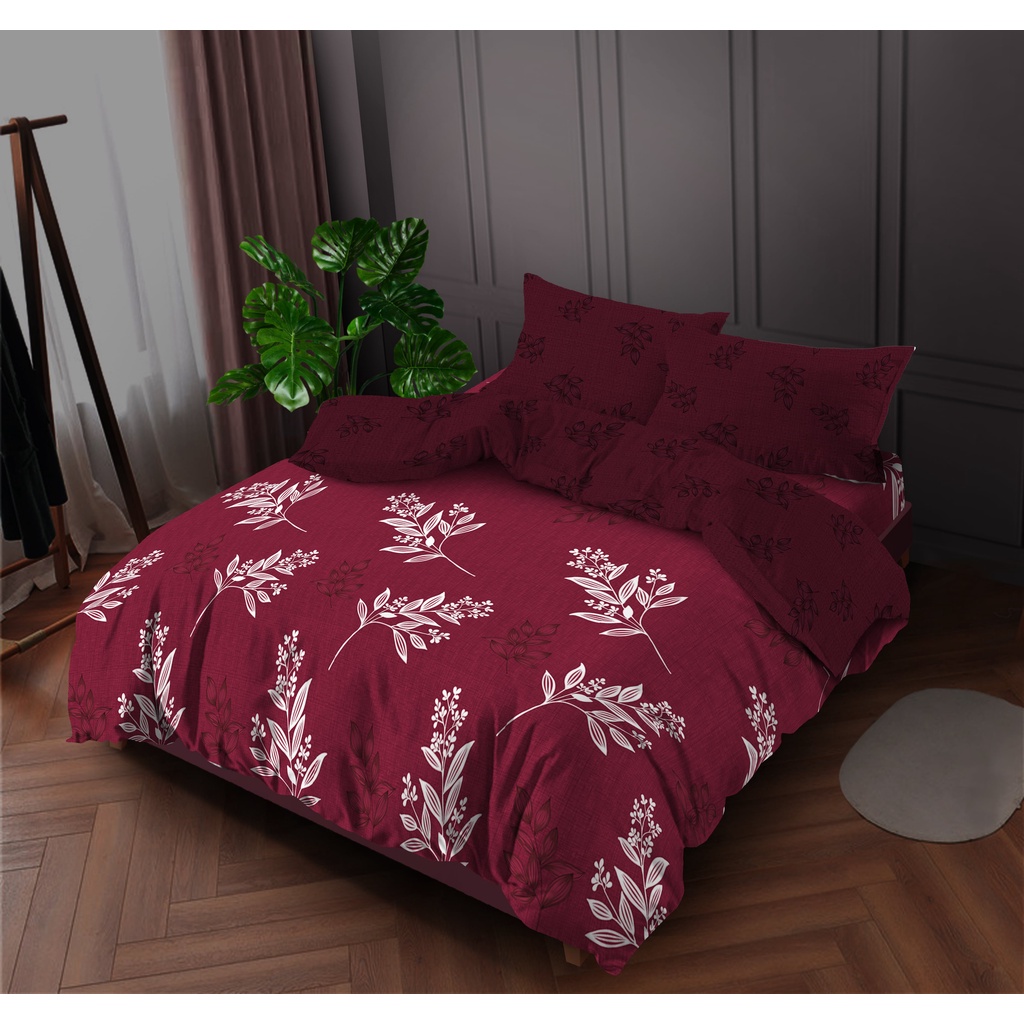 Jual Kintakun Bedcover Set Fitted 160 / 180 Alisa Bunga Dluxe Microtex ...