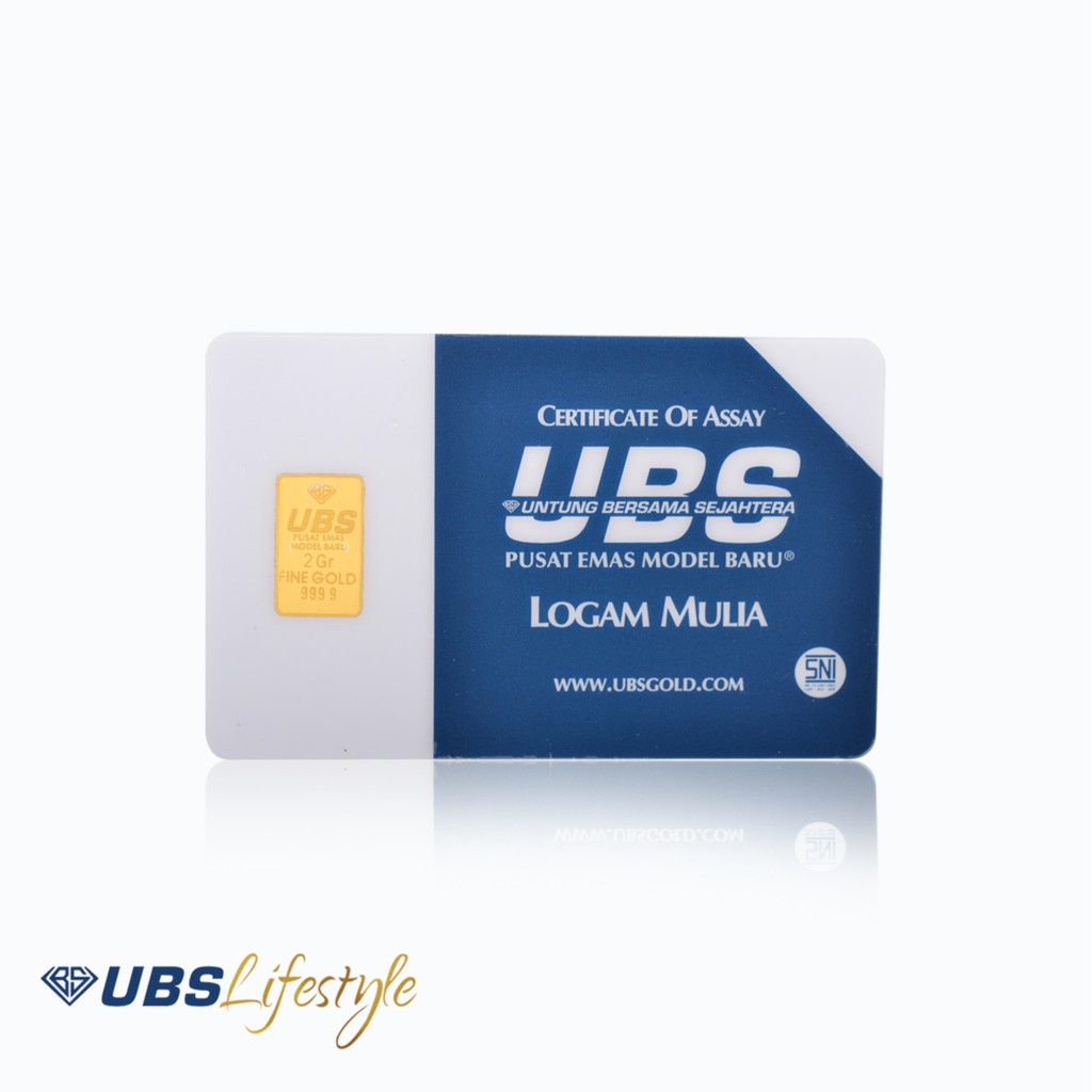 Jual Logam Mulia UBS / LM UBS Sertifikat Asli Logo SNI 24K | Shopee ...