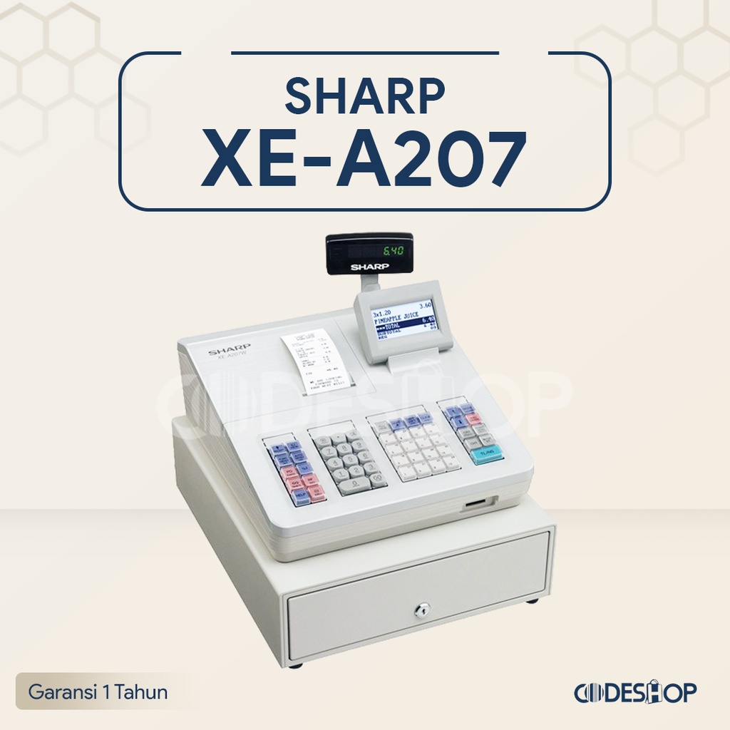Jual Cash Register Sharp XE-A207 Warna Putih | Shopee Indonesia