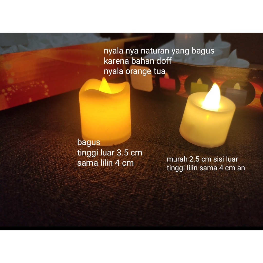 Jual Lilin elektrik warna natural orange kuning semua 2 macam bagus ...