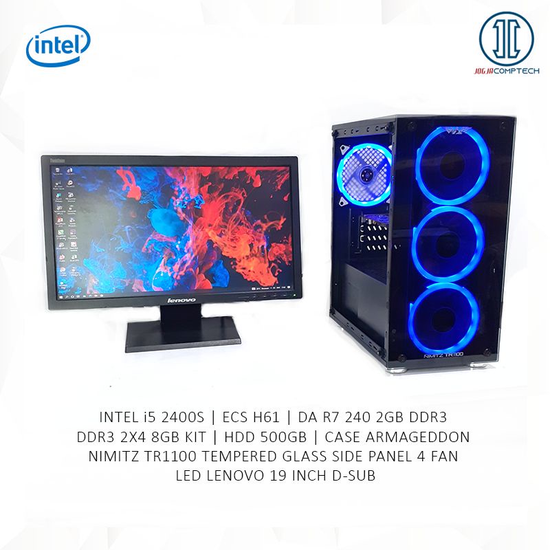 Jual PAKET PC MONITOR GAMING EDITING INTEL CORE I5 RAM 8GB VGA 2GB ...