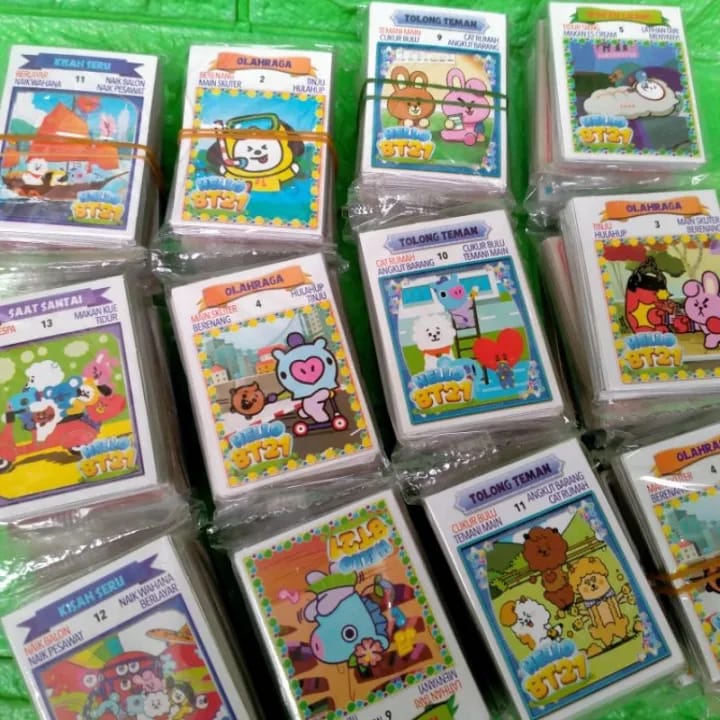 Jual 12 PAK MAINAN KARTU KWARTET 1 PACK ISI 32 LEMBAR TRADING CARD GAME ...