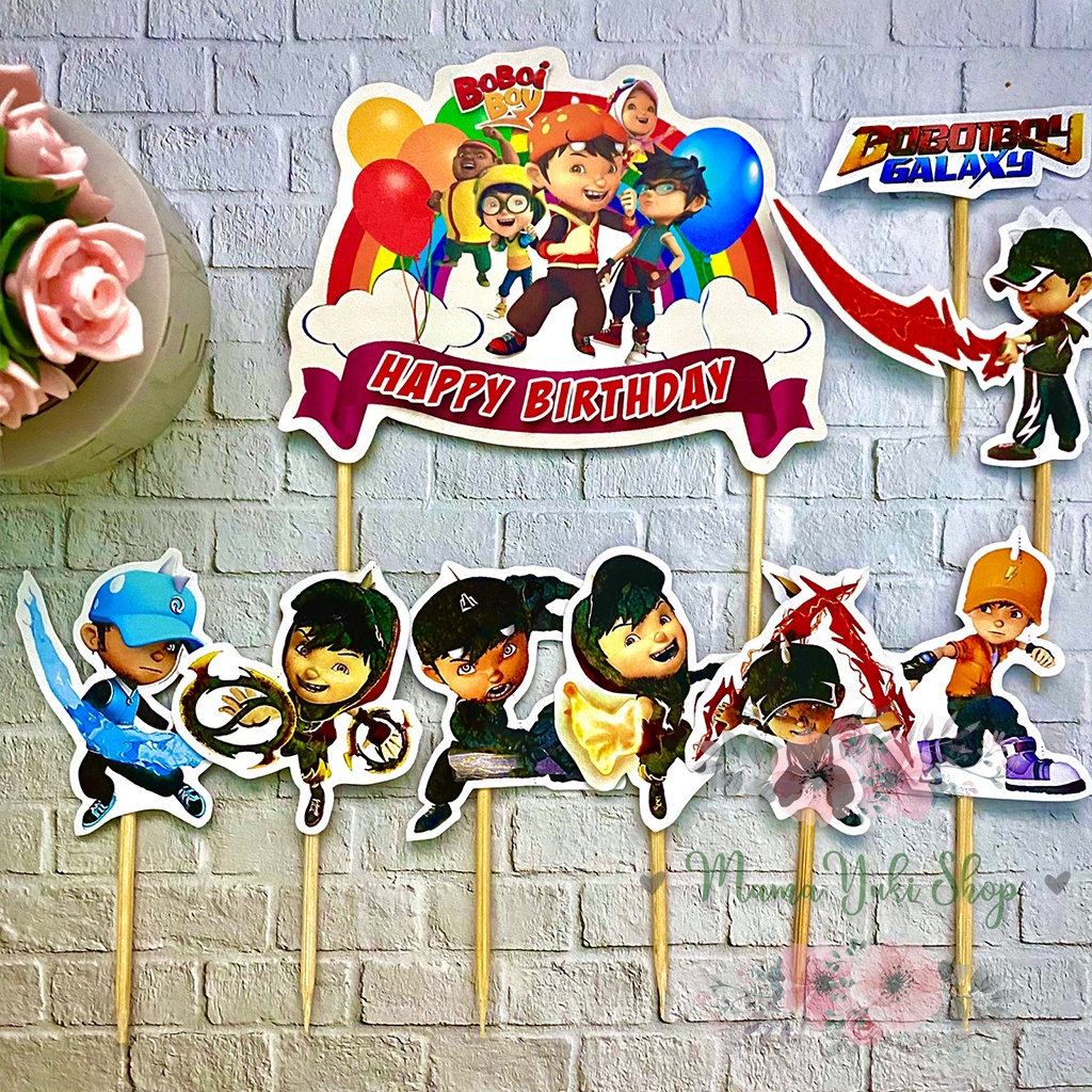 Jual Topper Cake Hiasan Kue Ulang Tahun Anak Boboiboy | Shopee Indonesia
