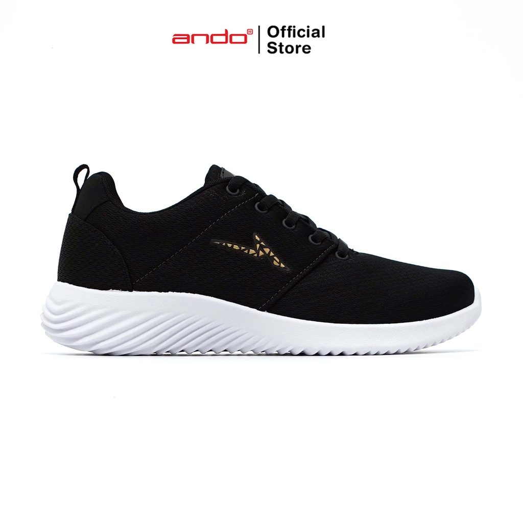 Jual Ando Official Sepatu Sneakers Tivo Pria Dewasa - Hitam/Putih/Emas ...